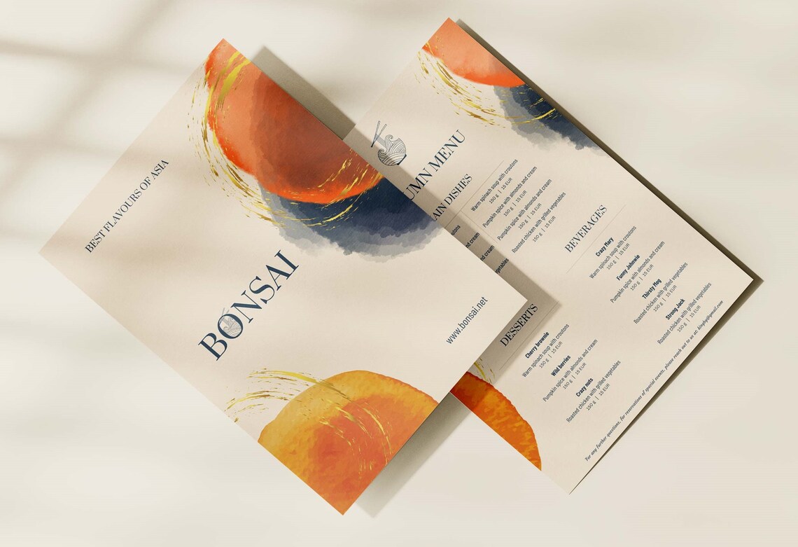 Editable Modern Menu Template / Minimalist Restaurant Menu / Printable ...