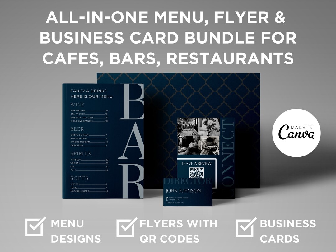 Restaurant Menu Template Cover, Food Menu Canva, Menu Card, Coffee Shop ...