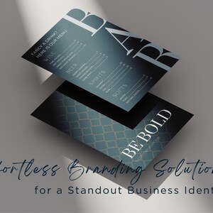 Restaurant Menu Template Cover Food Menu Canva Menu Card - Etsy