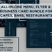 Restaurant Menu Template Cover Food Menu Canva Menu Card - Etsy
