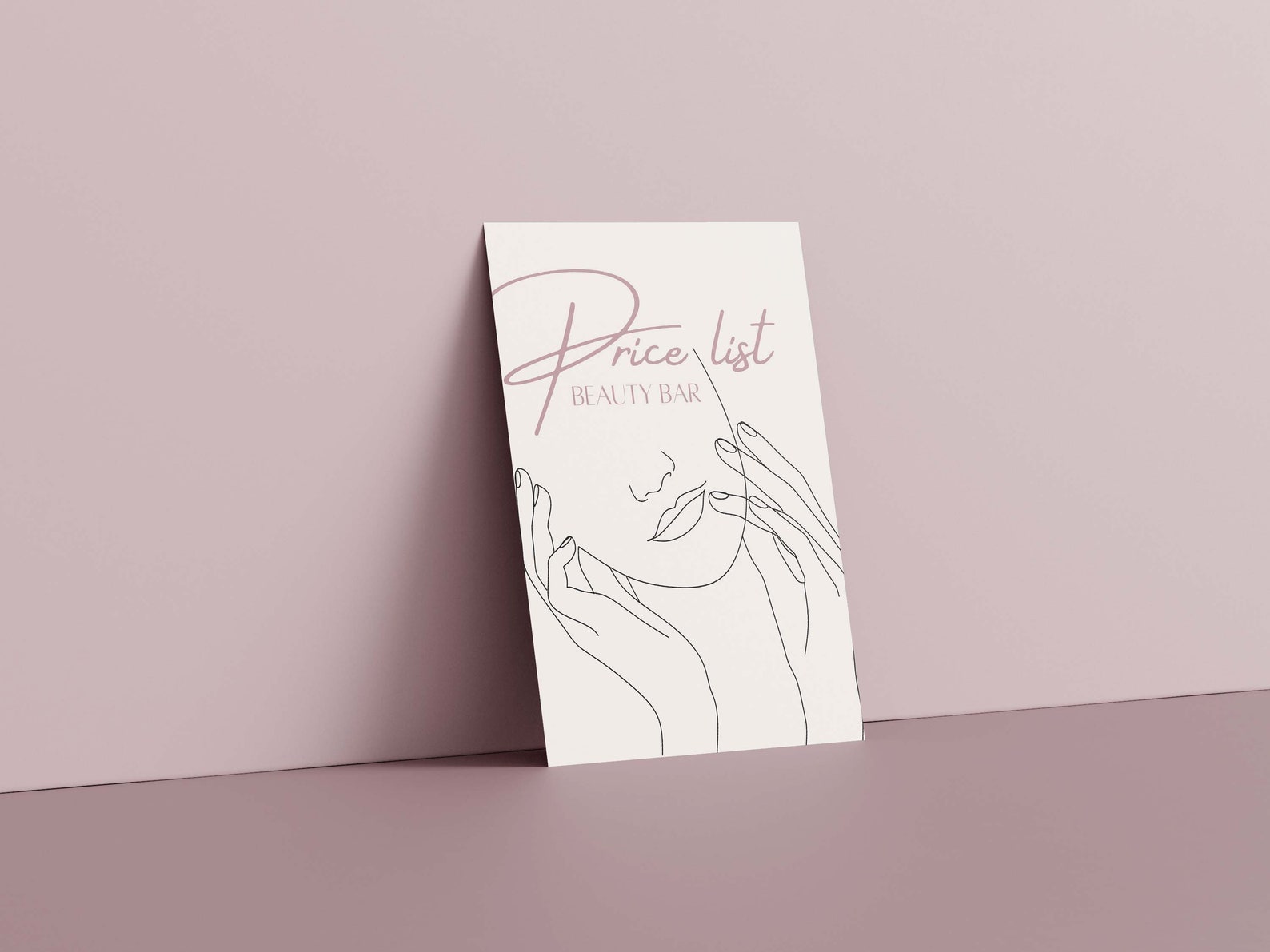 Editable Beauty Salon Price List Template, Editable Services Menu ...