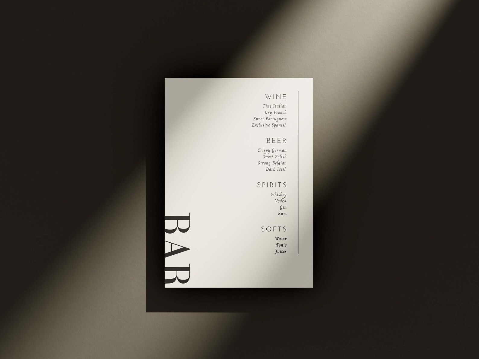 Editable Template Price List, Restaurant Food Menu, DIY Black White ...