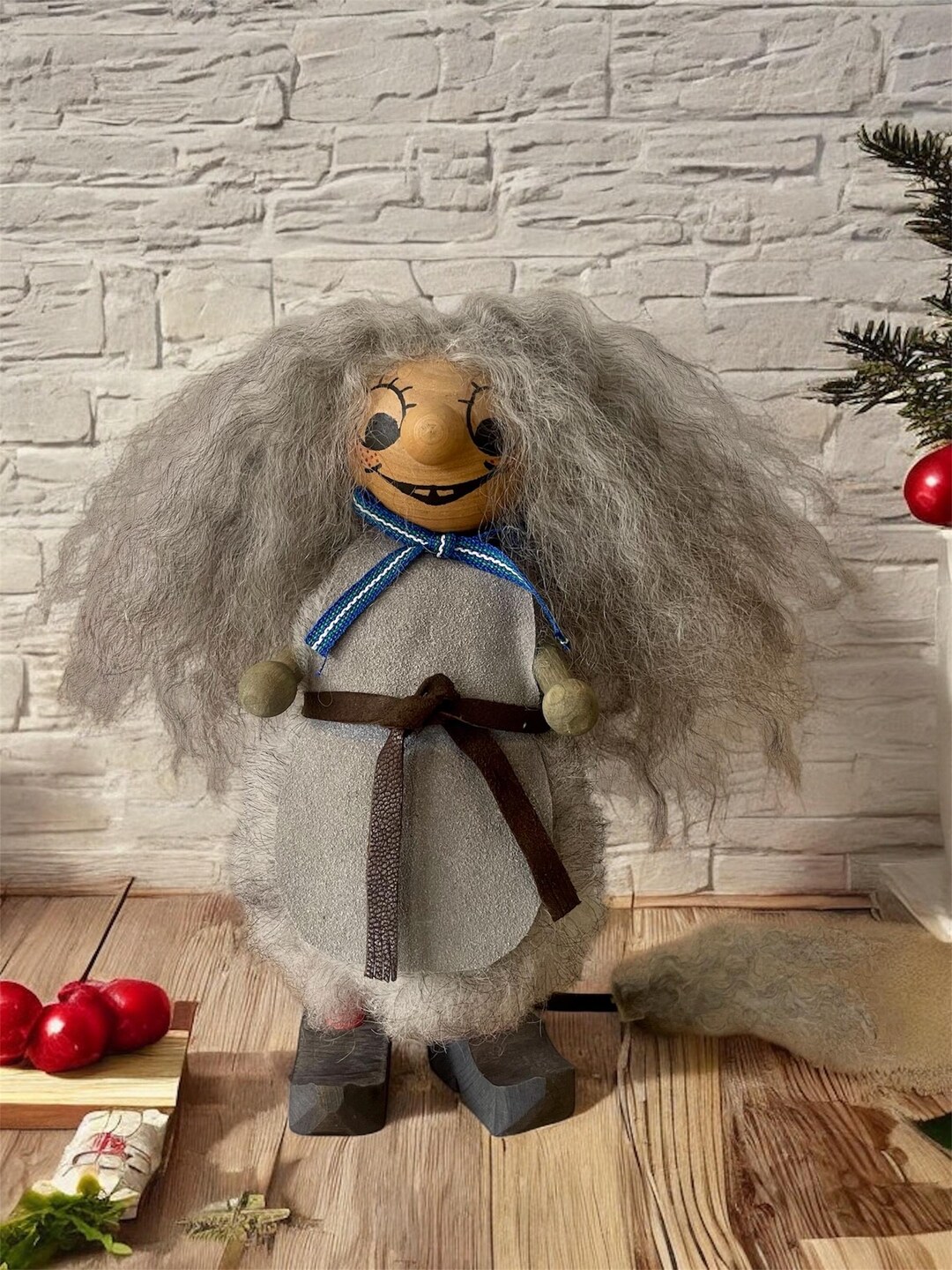 Charming Vintage Swedish Troll Tomte Handcrafted Traditional Folk Art ...