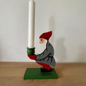 Bougeoir Tomte suédois vintage peint à la main - Décoration nordique de ...