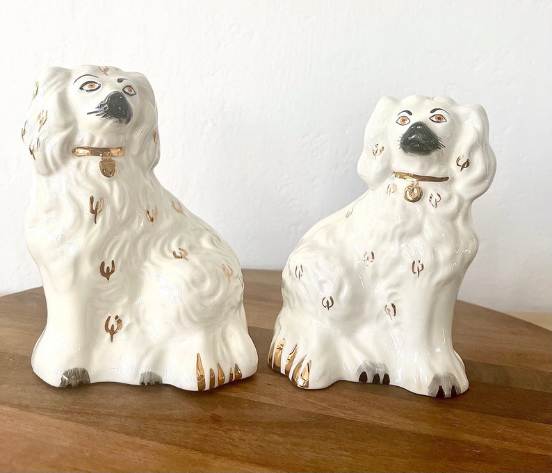 Miniature Beswick Staffordshire Dog Figurines Pair of Vintage Mantle ...