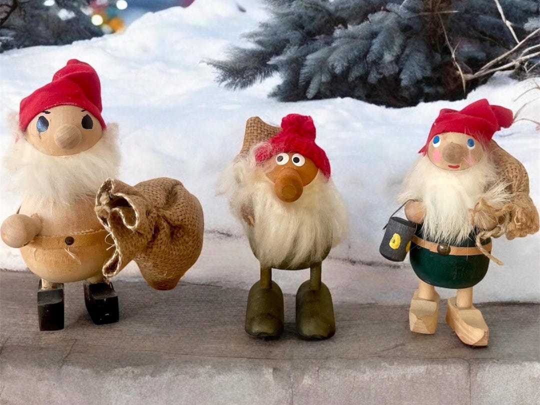 Charming Vintage Swedish Tomtar swedish Christmas Gnomes by Svensk ...