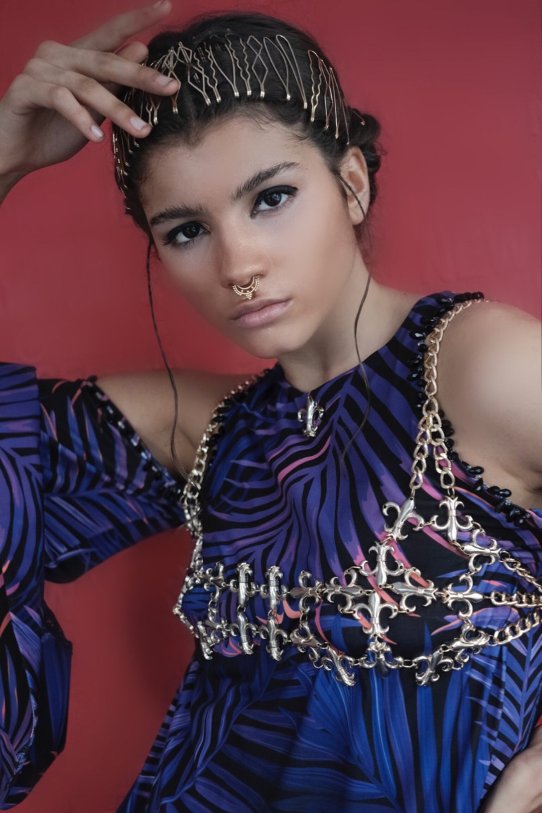 Flex Fleur Metal Harness, Hippy, Gold, Lilly Pattern - Etsy