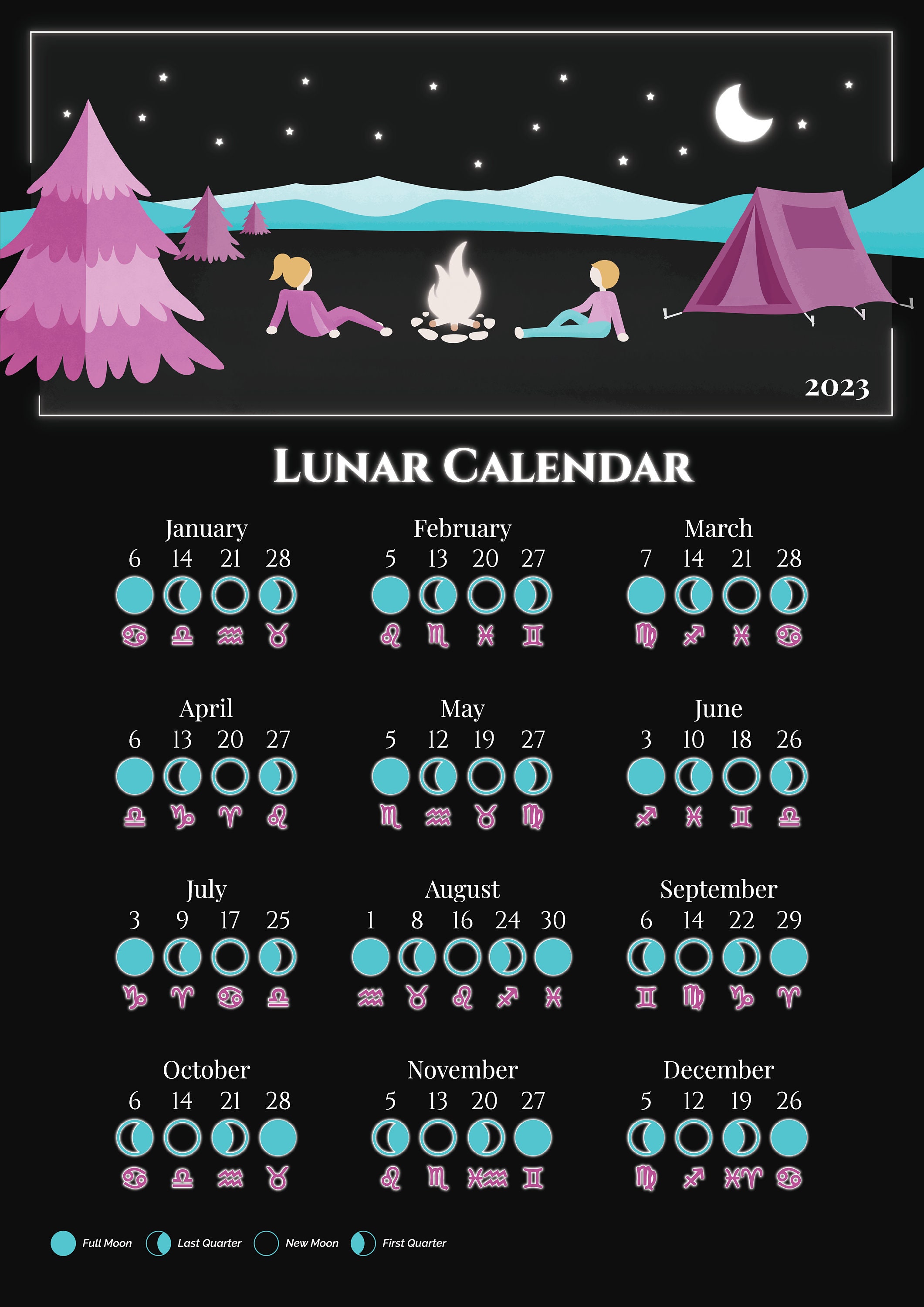 Full moon zodiac calendar 2023 60 photos - Youhoroscope.com