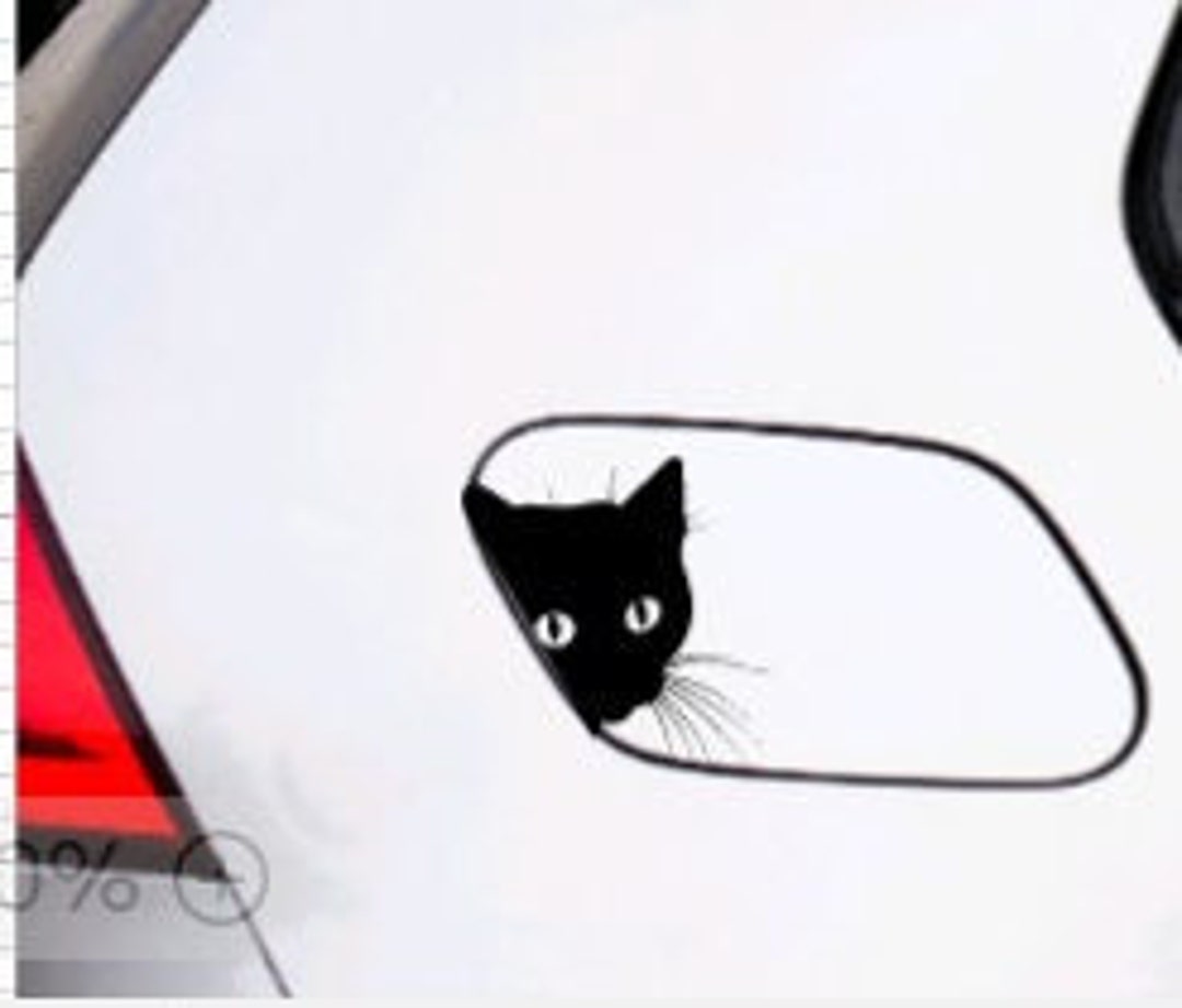 Peeking Cat Decal, Vinyl Car Sticker, Window, Cat, Pet Mom Label, Truck ...