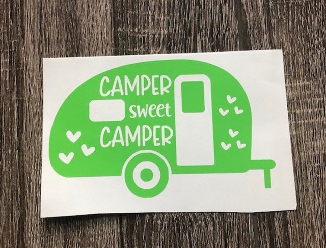 Camper Decal, Vinyl RV Sticker, Camping, Travel, Outdoors, Hiking, Car ...