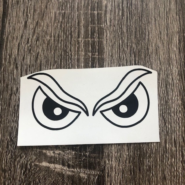 Owl Eyes Decal, Angry Eyes, Window Sticker, Vinyl Car Decal, Wall ...