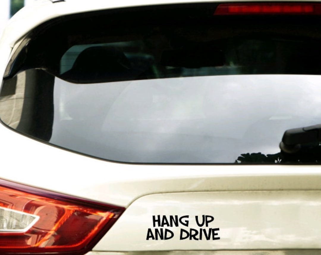 Funny Car Decal, Vinyl, Sticker, Hang up and Drive, Truck, Bumper, Wall ...