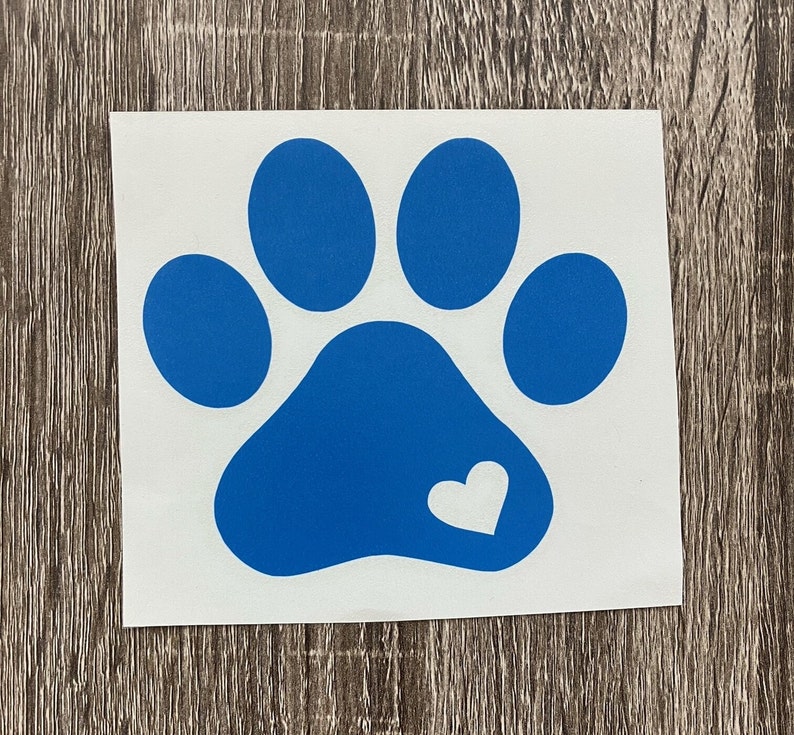 Dog Paw Vinyl Decal Paw Print Decal Pet Lover Decal for Car - Etsy