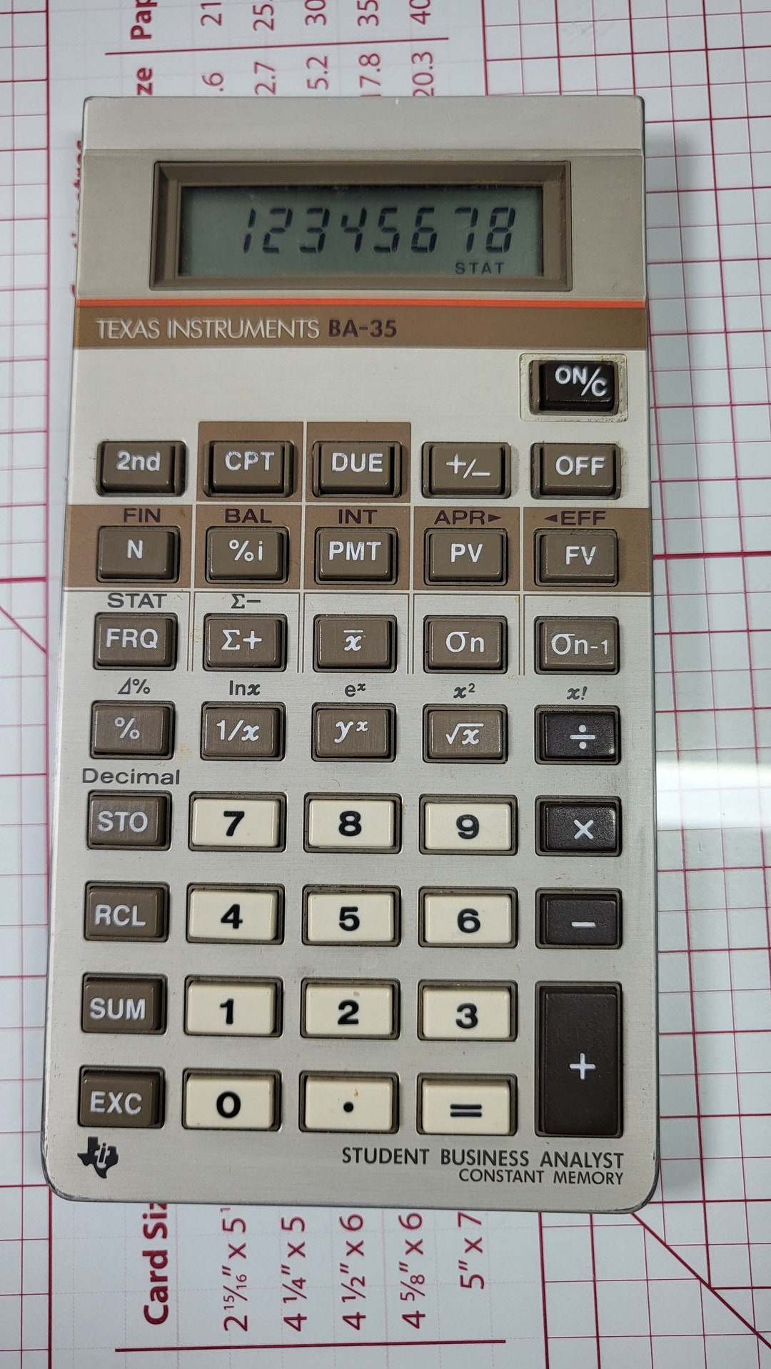 Vintage Texas Instruments BA-35 Student Business Analyst - Etsy