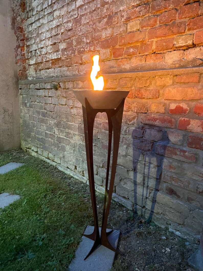 LIMITED EDITION - Candle in Concrete on Steel in Patina Look - Handmade ...
