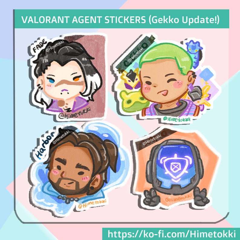 Valorant Waterproof Stickers Part 2 - Etsy