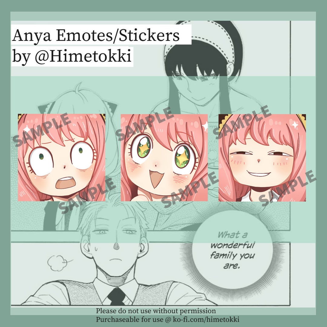 Anya Emotes Pack of 3 - Etsy