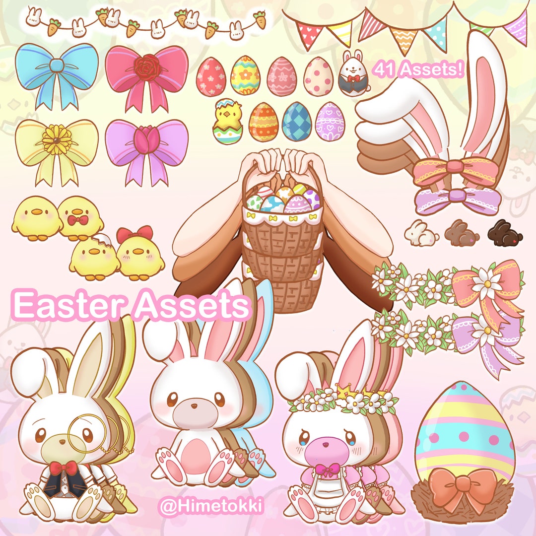 Cute Vtuber Easter Assets - Etsy
