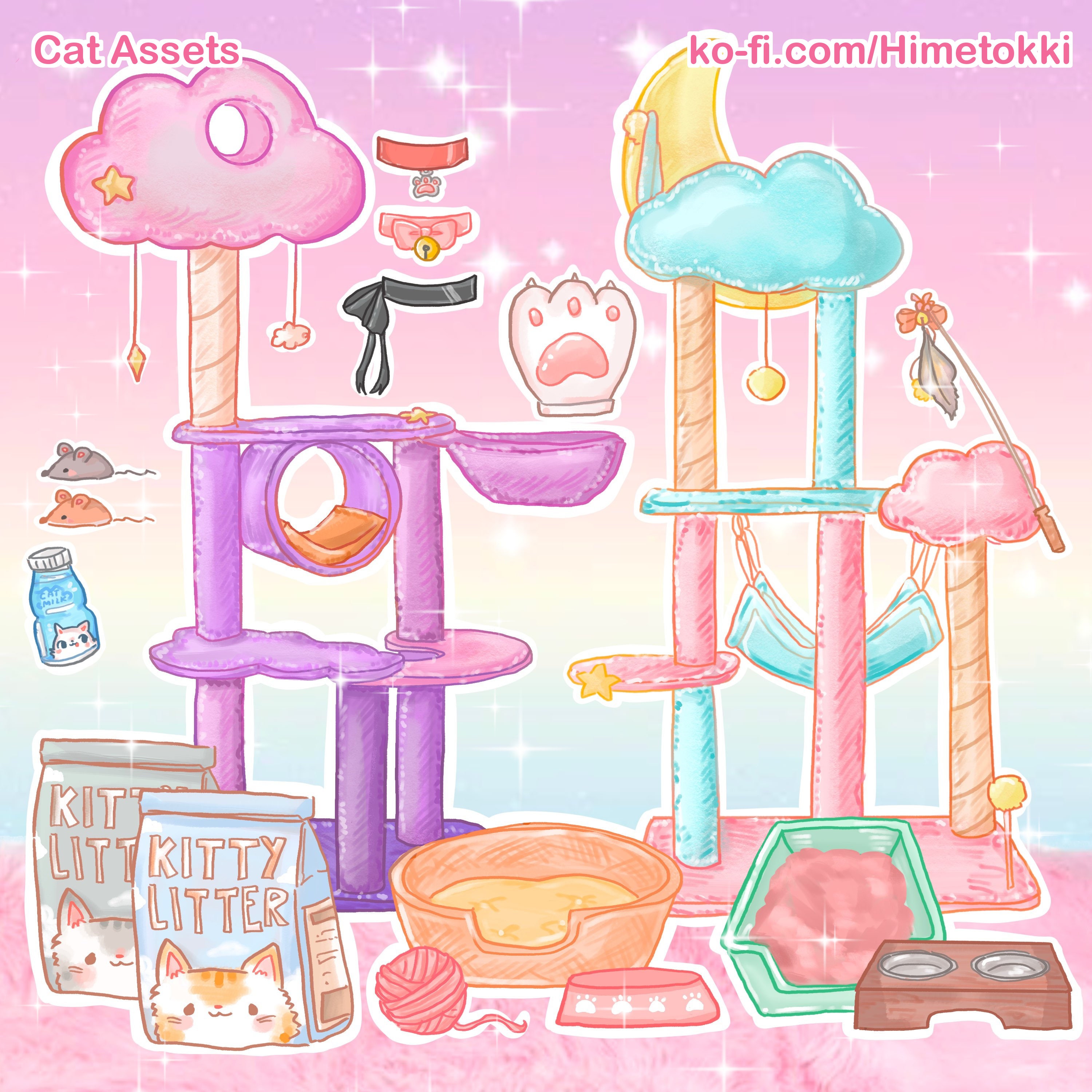 Cute Cat Pngtuber Vtuber Assets - Etsy