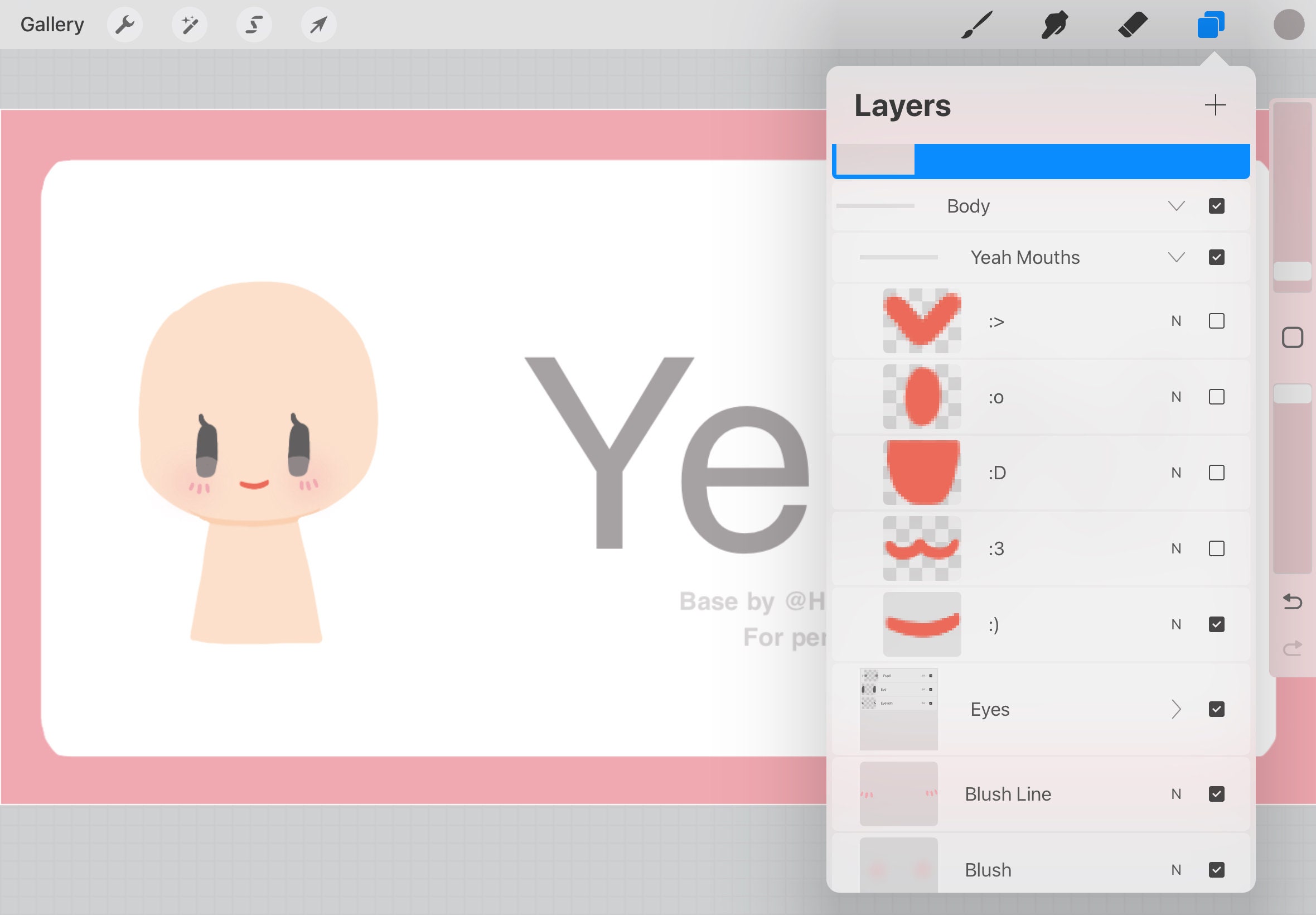 Miiverse YEAH! Sticker/button/reaction Meme Base (psd/procreate) - Etsy