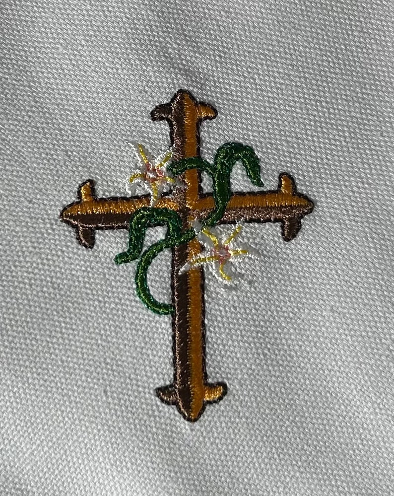 Embroidered Cross Dinner Napkins/baptism Napkin/ Easter Napkins/first ...