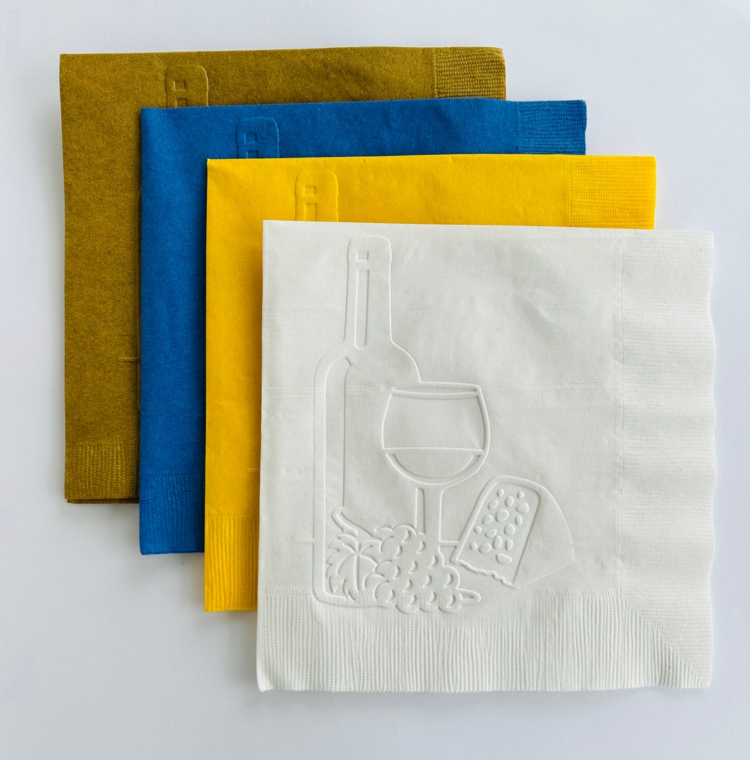 Wine Napkins/wine and Cheese Paper Napkins/emboss Napkins/party/paper ...