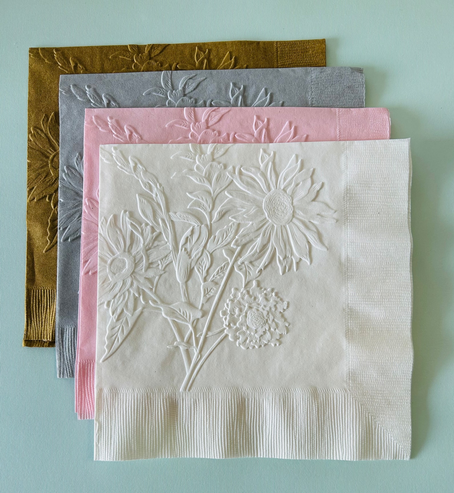 Wildflowers Napkins/emboss Napkins/party/paper Napkins/party Decoration ...