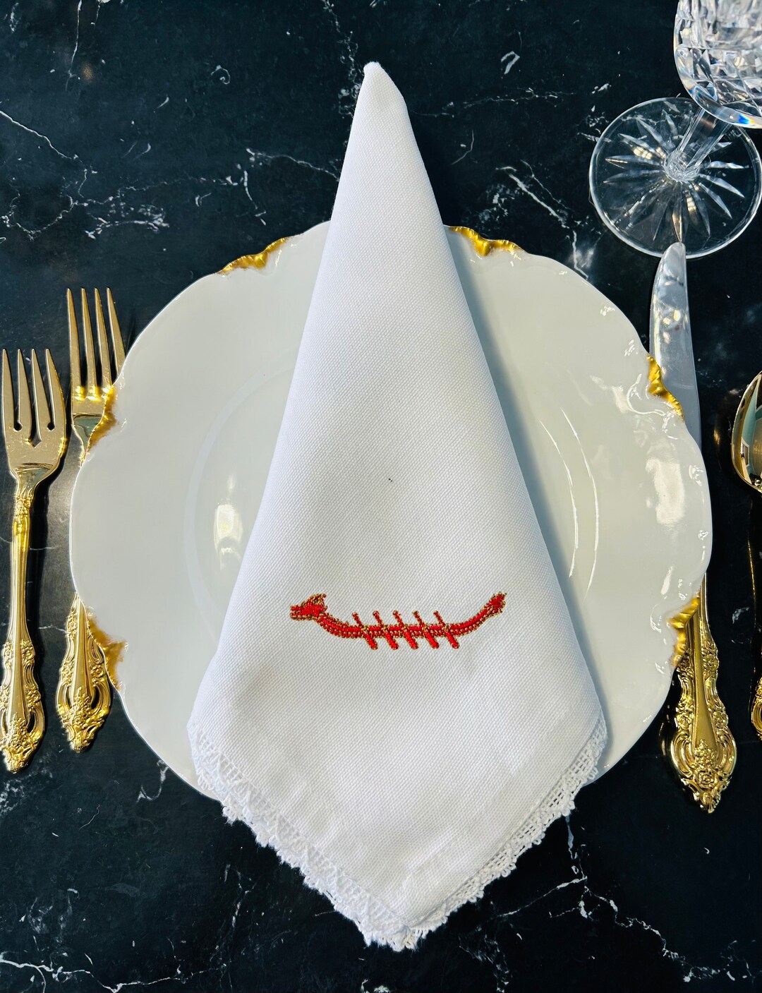 Embroidered Dragon Boat Cotton Dinner Napkin, Chinese Festival Decor - Etsy