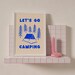 Let's Go Camping Illustrated Typography Wall Art Print camping, Van ...