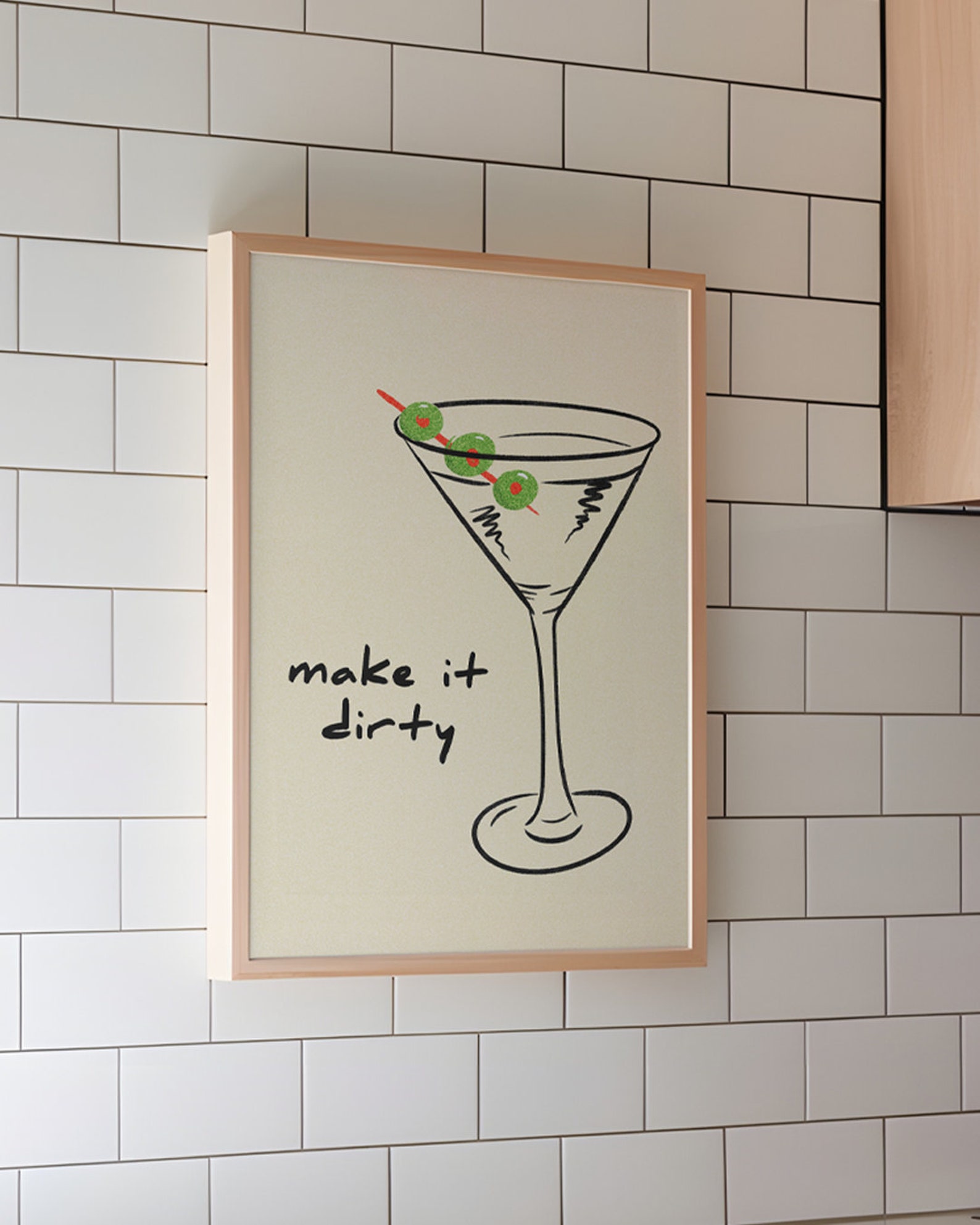 Dirty Martini Art Print Poster. art Poster, Cocktail Prints, Cocktail ...