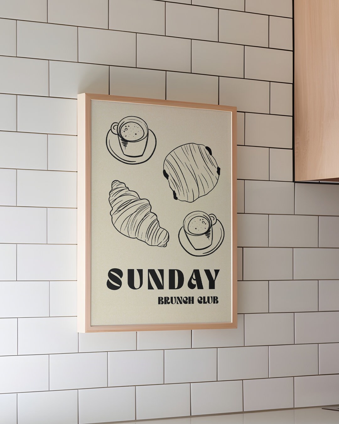 Sunday Brunch Club Art Print Poster kitchen Print, Coffee Print, Brunch ...