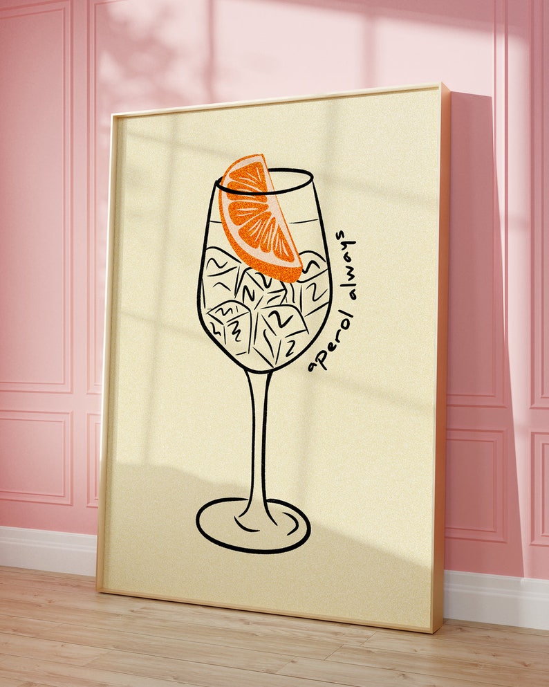 Aperol Always Art Print *digital Download* (cocktail Prints, Cocktail ...