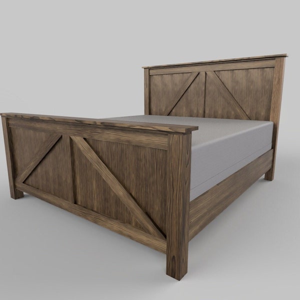 King Bed Frame Blueprint - Etsy