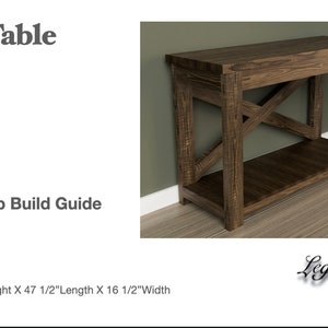 Entry Table Plans - Etsy