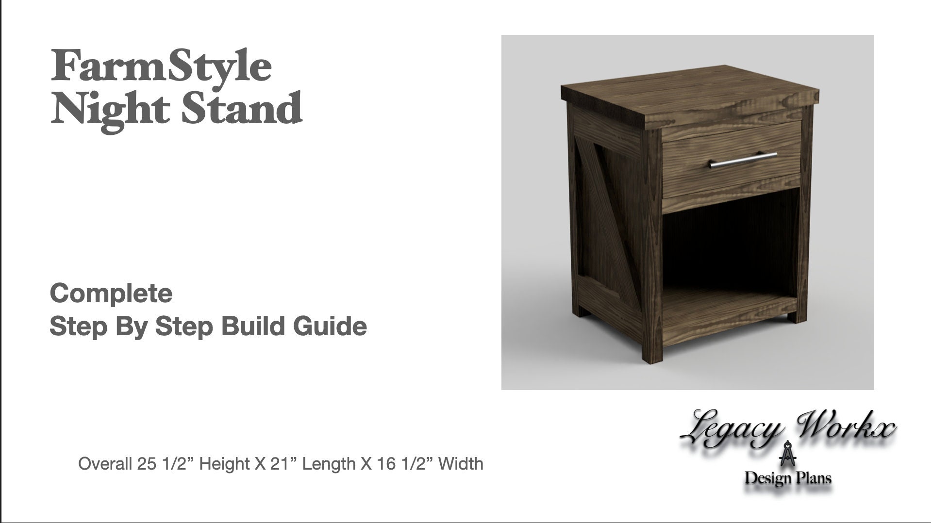 Farm-style Night Stand Plans - Etsy