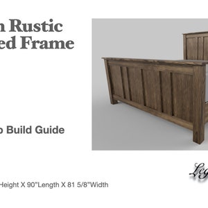 Modern Rustic King Bed Frame Plans - Etsy