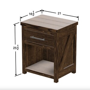 Farm-style Night Stand Plans - Etsy