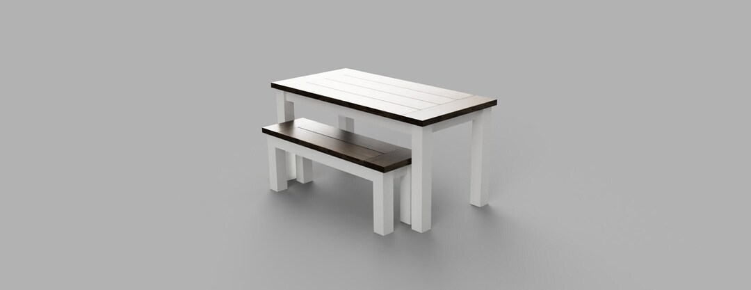 Small Farm Style Table and Bench Plans - Etsy