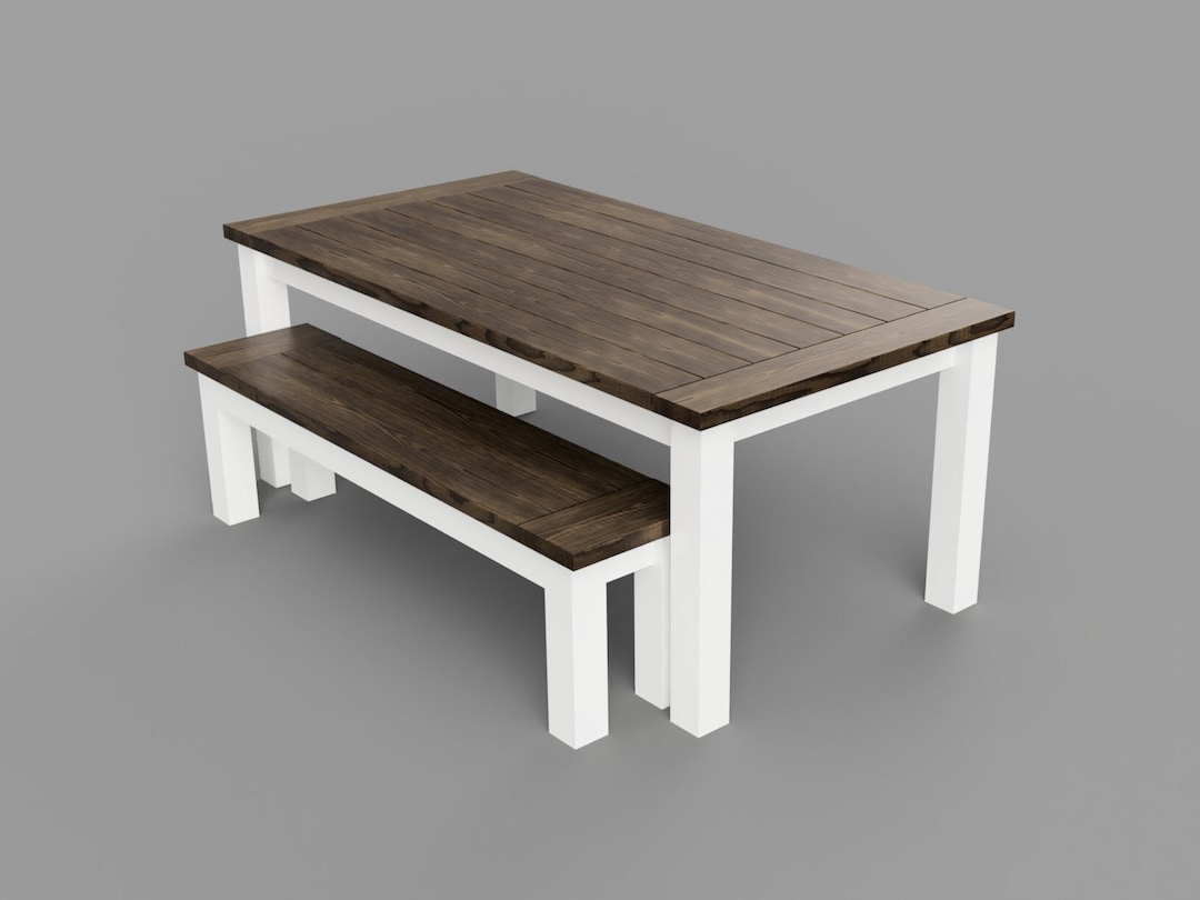 Farm Style Table and Bench Combo Plans - Etsy