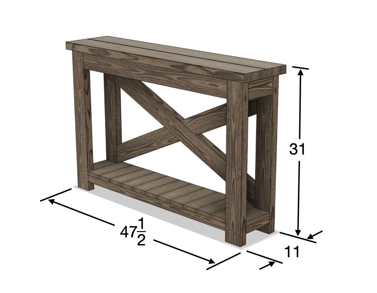 Slim Entry Table Plans - Etsy