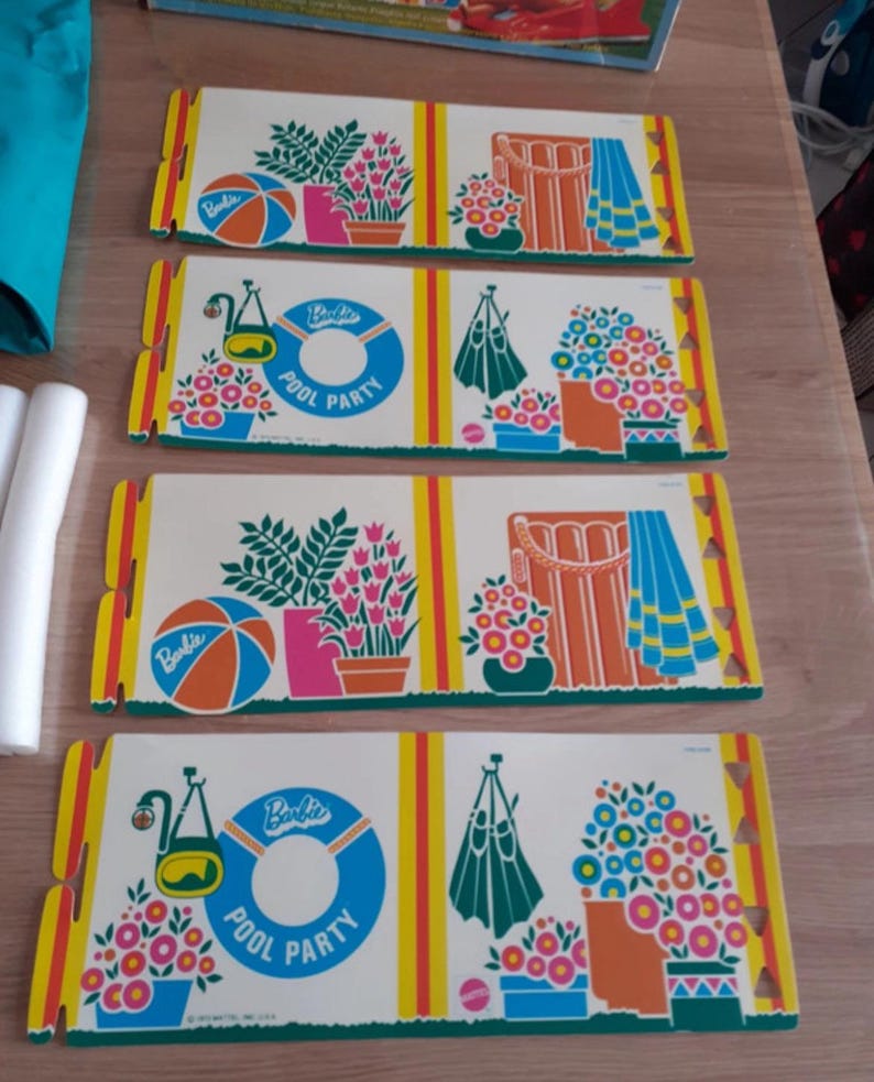 Barbie Pool Party Complete in Box. Mattel 1974. Pool Party. No. 90-7795 ...