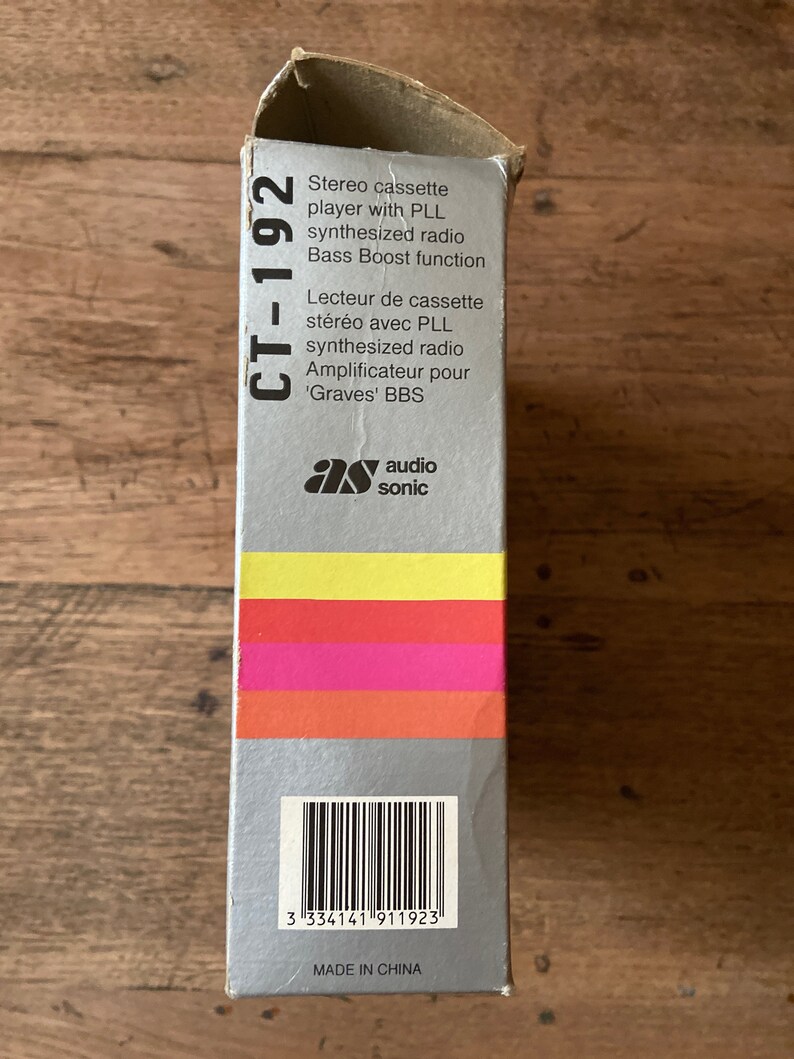 Audiosonic Walkman in Original Box and in Working Condition. CT 192 ...