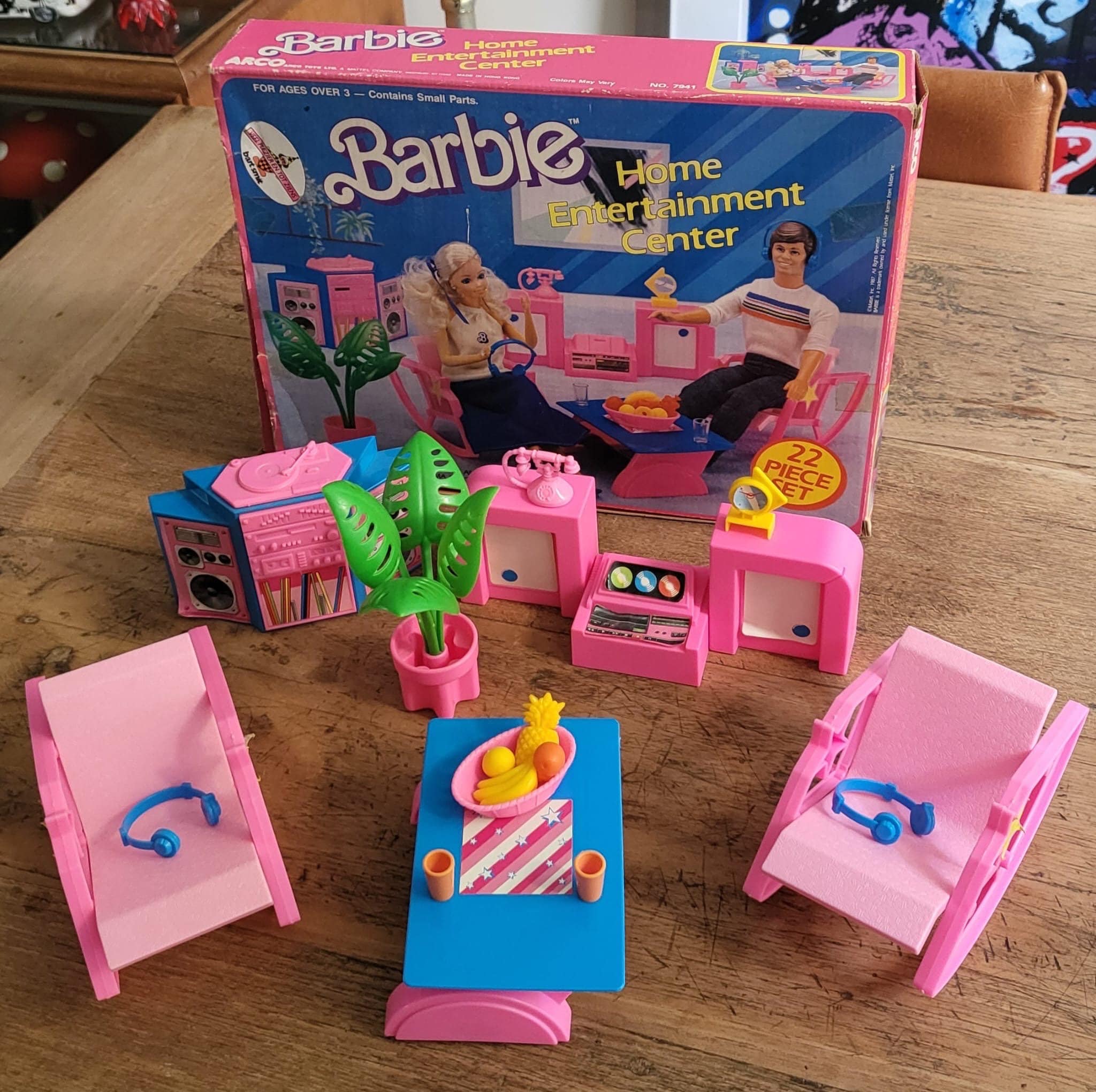 Arco Barbie Home Entertainment Center. 22 Pieces Complete in Box. - Etsy