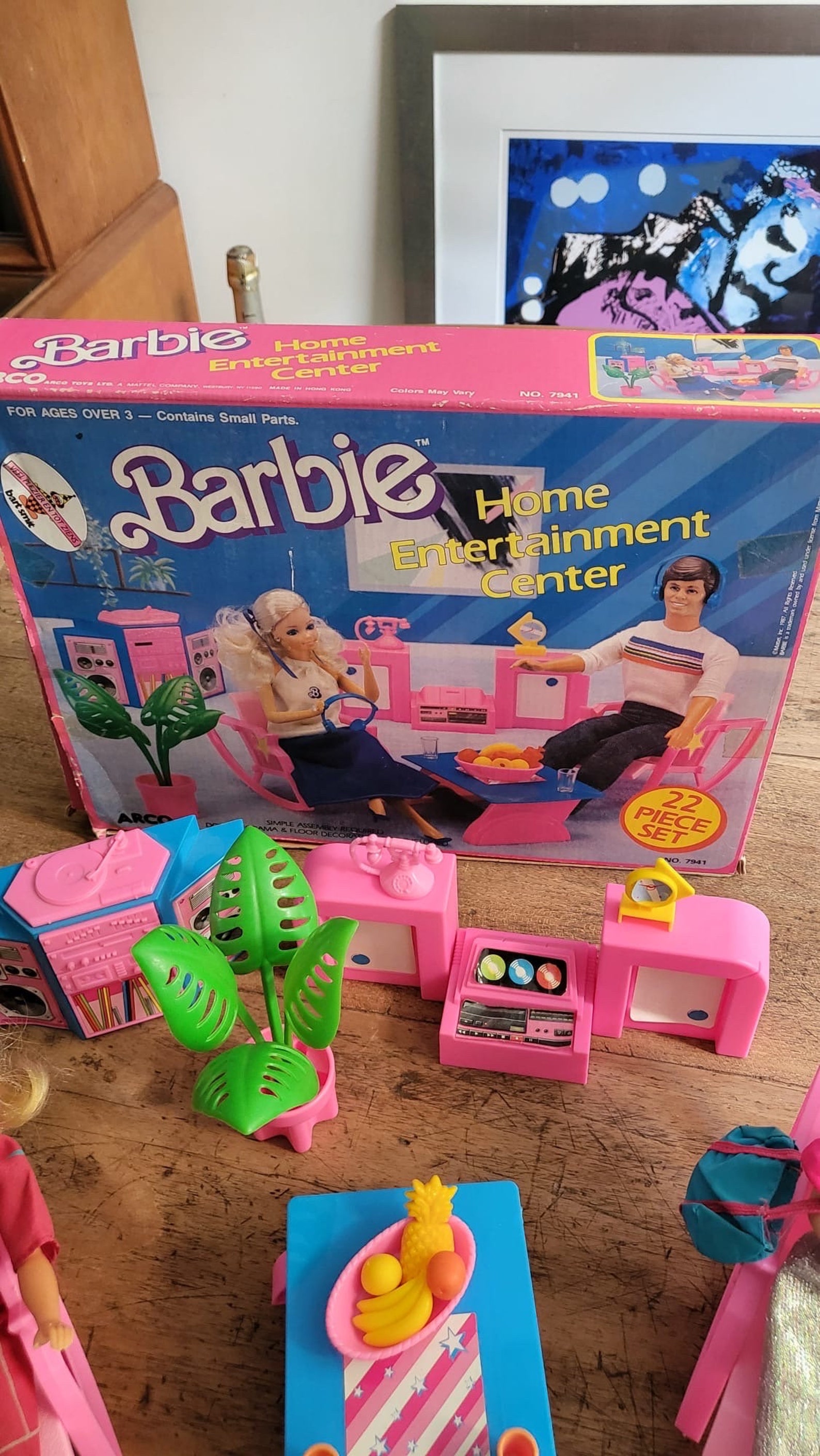 Arco Barbie Home Entertainment Center. 22 Pieces Complete in Box. - Etsy