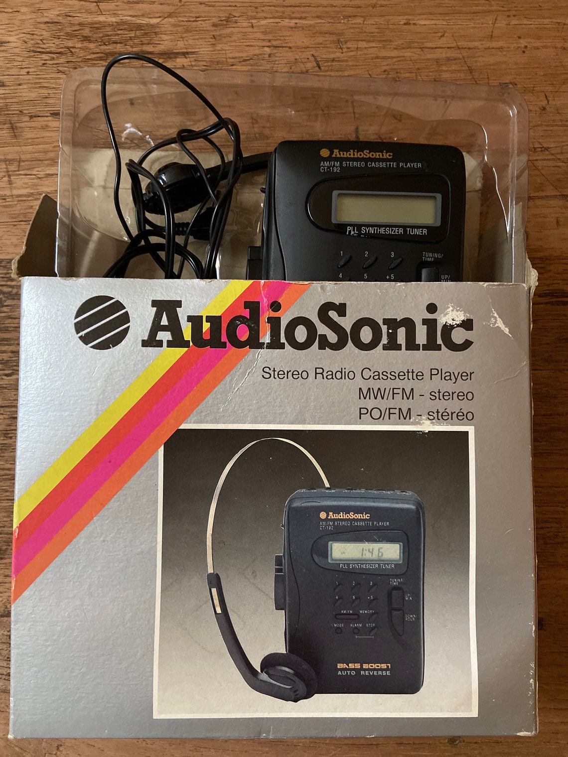 Audiosonic Walkman in Original Box and in Working Condition. CT 192 ...