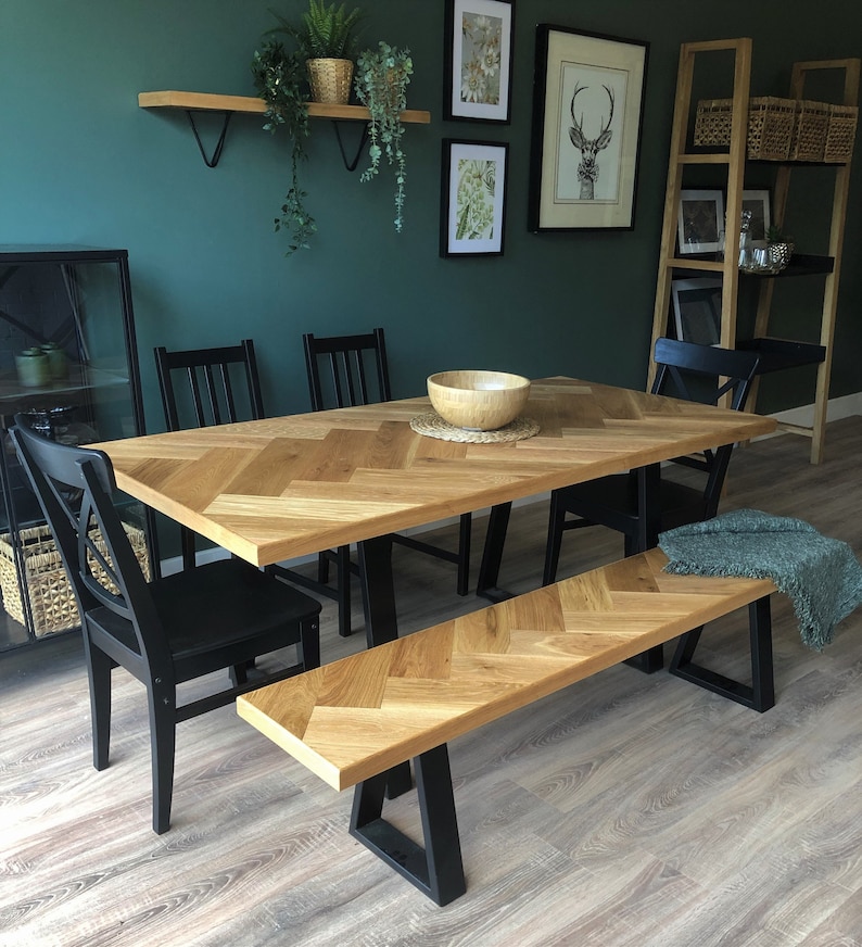 Herringbone Dining Table - Etsy
