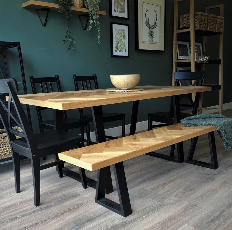 Herringbone Dining Table - Etsy