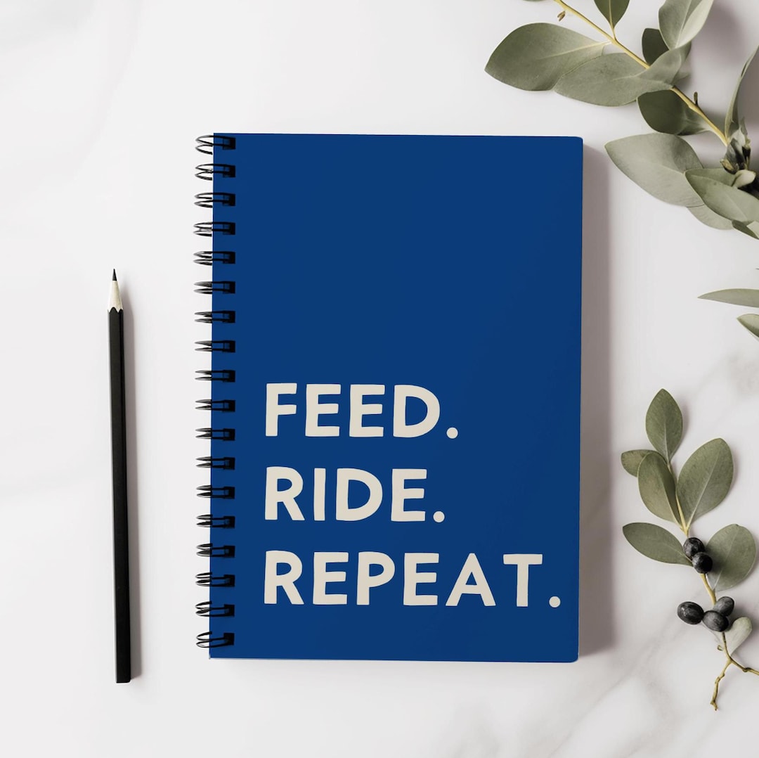 Equestrian Spiral Notebook: Feed Ride Repeat - Horse Lover Gift - Etsy
