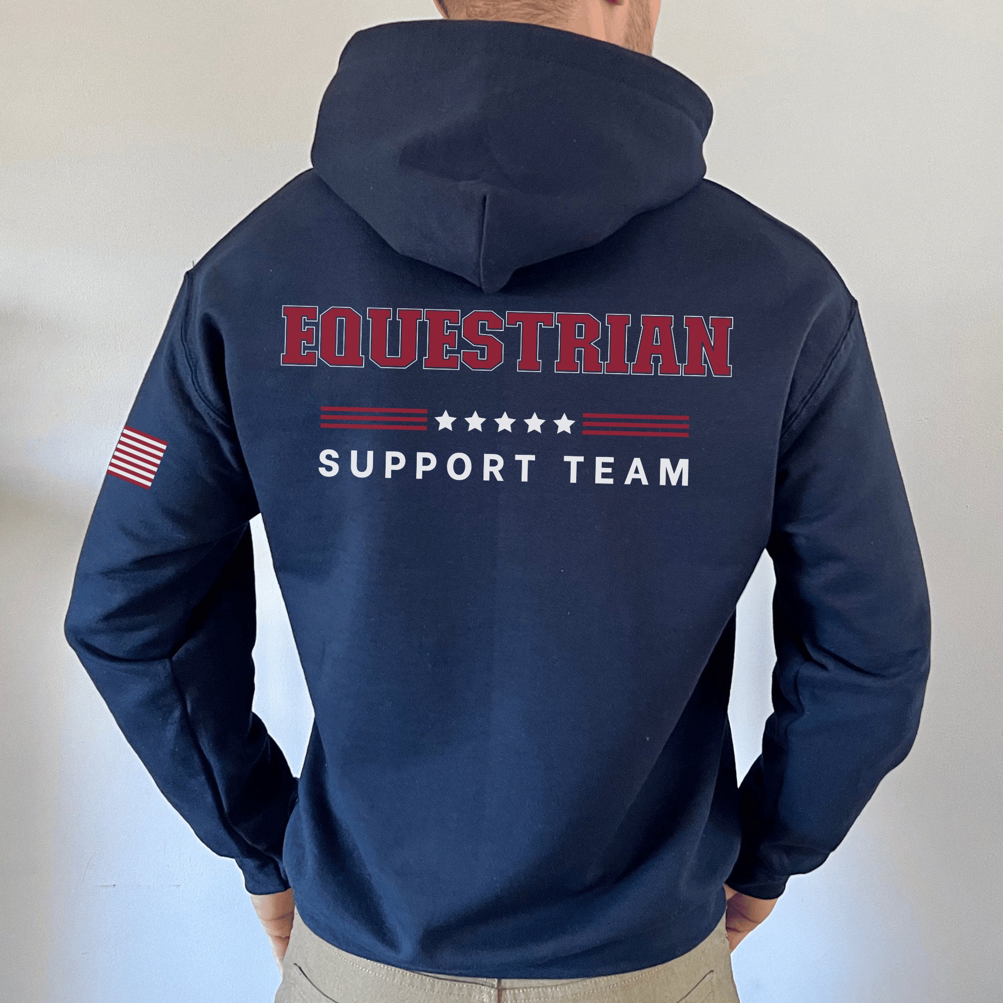 Patriotic Equestrian Support Team Hoodie - American Horse Lover Gift - Etsy