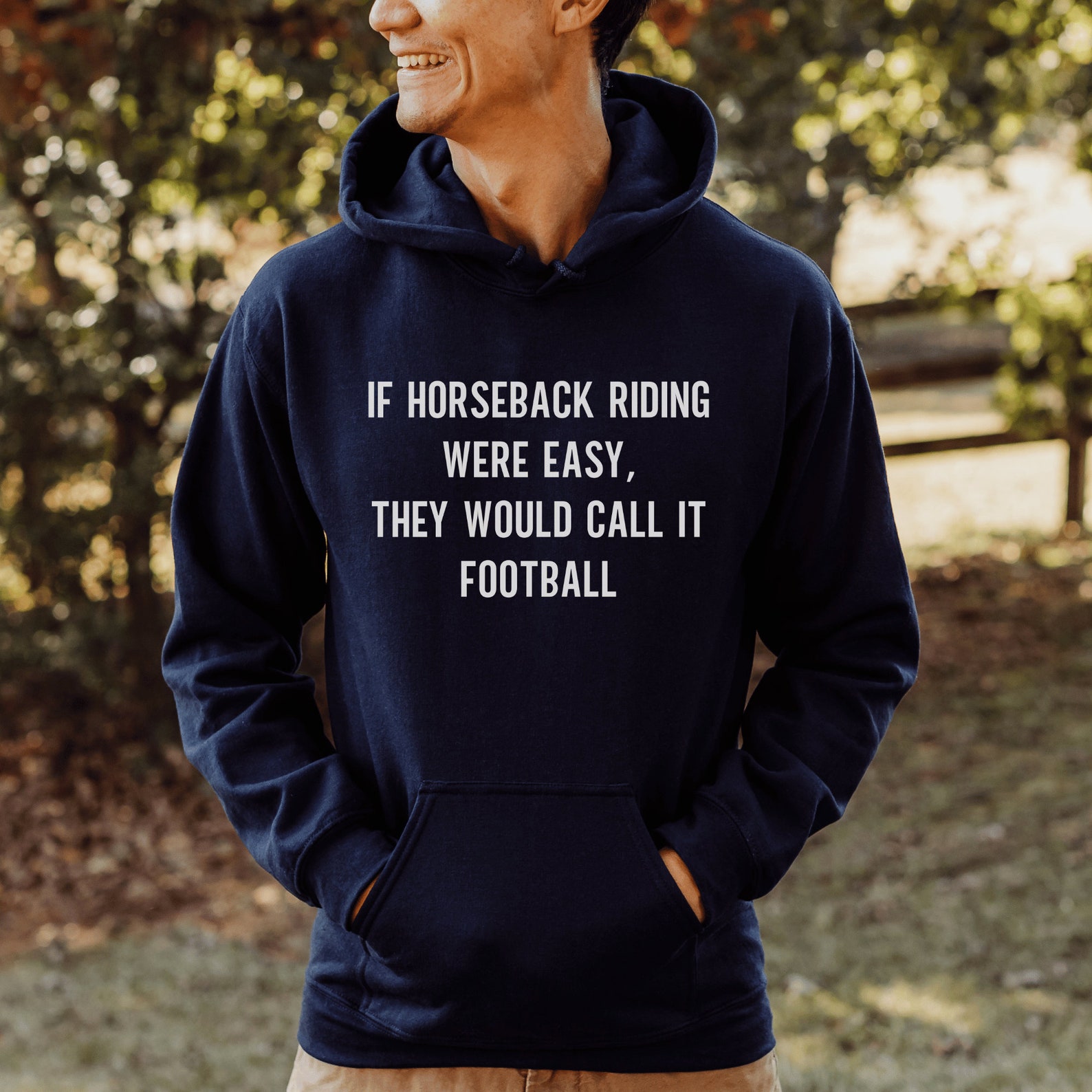 Sarcastic Horseback Riding Hoodie, Funny Equestrian Hooded Sweatshirt ...